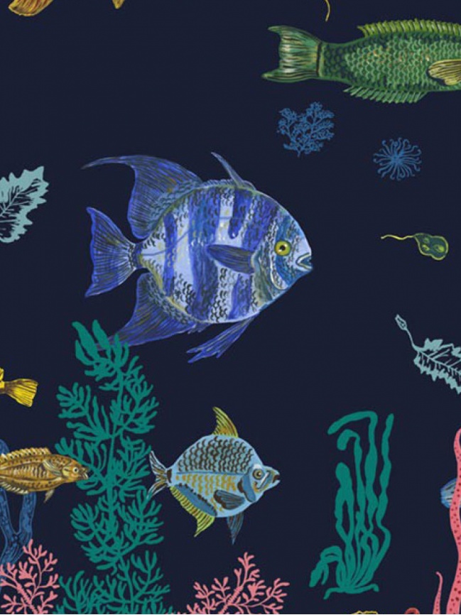 Sous la mer wallpaper, Nathalie Lété - Moustache.fr