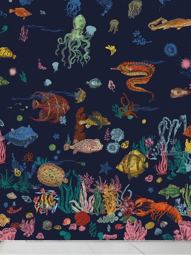 Sous la mer wallpaper, Nathalie Lété - Moustache.fr